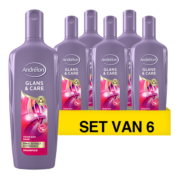 Aanbieding: Andrélon Glans & Care shampoo (6x 300 ml) Andrelon 123schoon.nl