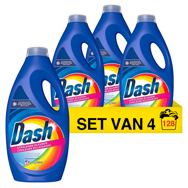 Aanbieding: Dash Vloeibaar Wasmiddel Color 1440 ml (4 flessen - 128 ...