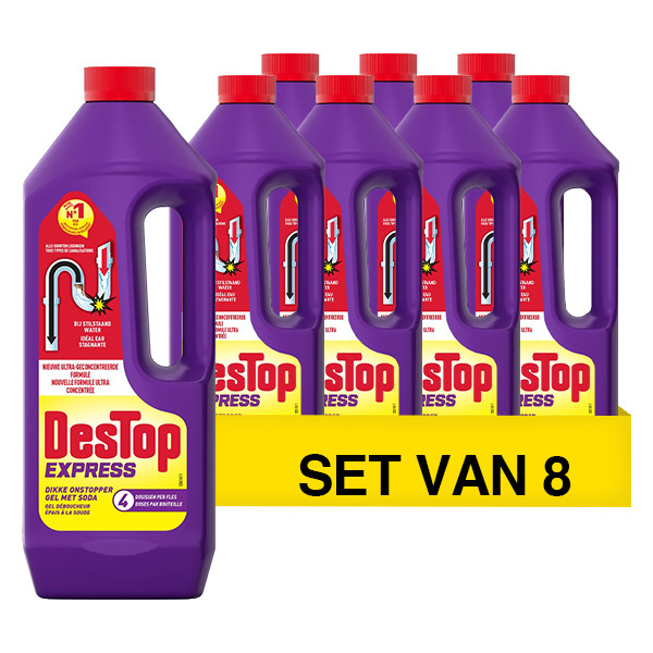 Aanbieding: Destop Ontstopper Gel Express (8 flessen - 950 ml) Destop ...
