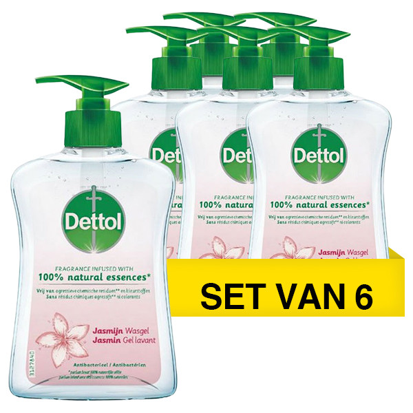 Aanbieding: 6x Dettol Handzeep Jasmijn (250 ml) Dettol 123schoon.nl