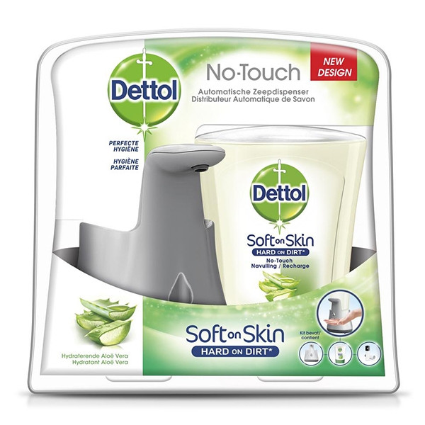 Dettol No Touch zeepdispenser starterkit Aloë vera (250 ml) Dettol 123schoon.nl