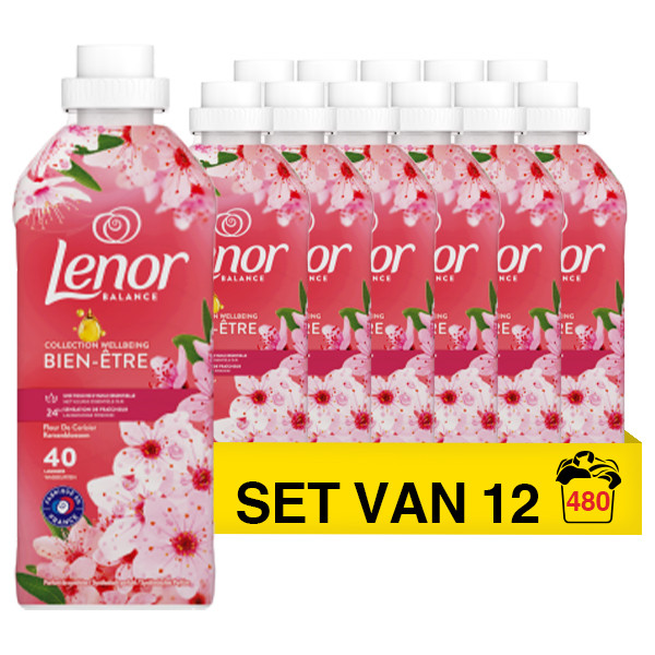Aanbieding: Lenor Wasverzachter Kersenbloesem 840 ml (12 flessen - 480 wasbeurten) Lenor ...