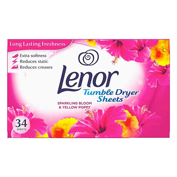 Lenor Droogtrommeldoekjes Sparkling Bloom & Yellow Poppy (34 doekjes ...