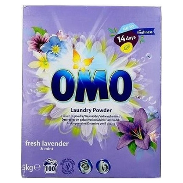 Omo Waspoeder Color Fresh Lavender & Mint 5 kg (100 wasbeurten) Omo 123schoon.nl