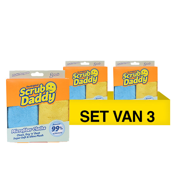 Aanbieding: Scrub Daddy | microvezel doekjes | 3 x 2 stuks Scrub Daddy ...