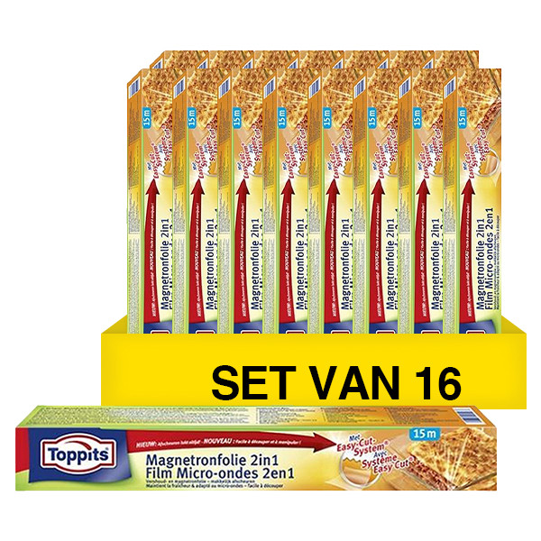 Aanbieding: 16x Toppits Magnetronfolie 2 in 1 | 15 meter Toppits ...
