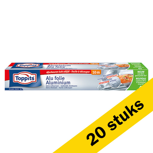 Aanbieding: Toppits aluminium folie | 10 meter | 29,5 cm (20 rollen ...
