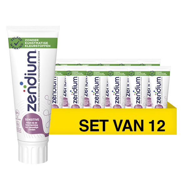 Aanbieding: Zendium Tandpasta Sensitive (12x 75 ml) Zendium 123schoon.nl
