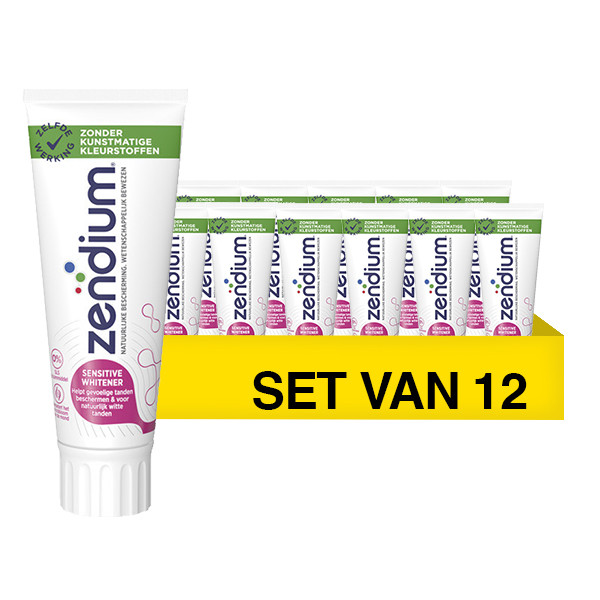 Aanbieding: Zendium Tandpasta Sensitive Whitener (12x 75 ml) Zendium ...