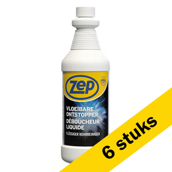 Aanbieding: Zep vloeibare ontstopper (6 flessen van 1 liter) Zep 123schoon.nl
